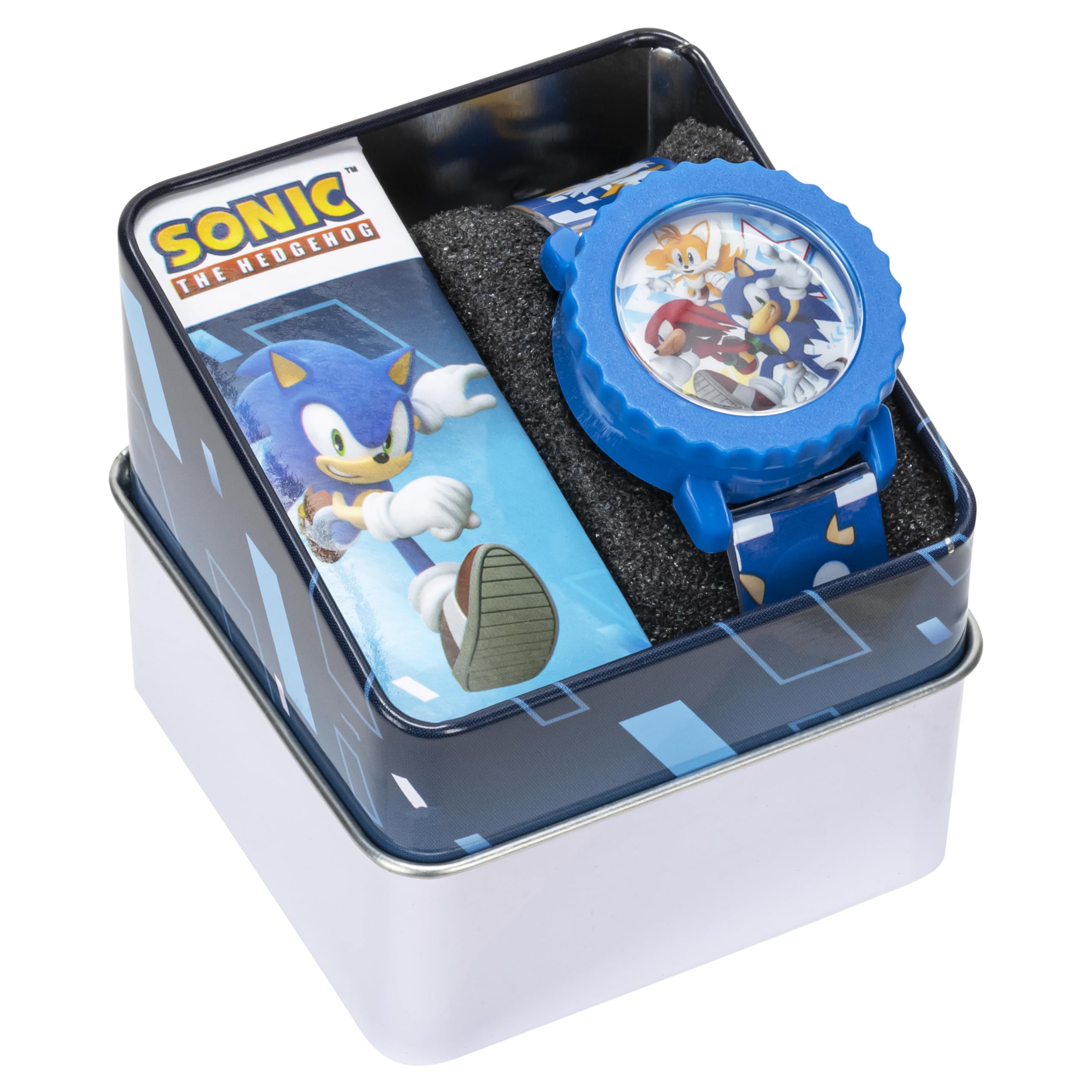 Sonic The Hedgehog Kids Digital Watch – Flashing LED Light-Up Display, Easy-to-Read Time, Adjustable Strap, and Sonic Character Design – Fits Wrists from 5.5" to 8"