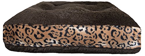 Bessie and Barnie Chepard/Grizzly Bear Luxury Shag Extra Plush Faux Fur Rectangle Pet/Dog Bed (Multiple Sizes)