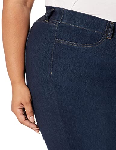 Amazon Essentials Women's Pull-On Knit Jegging (Available in Plus Size), Dark Wash, X-Large Short