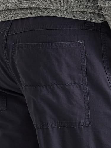 Wrangler Authentics Men's Twill Relaxed Fit Cargo Pant (Logan), Navy Ripstop, 40W x 29L