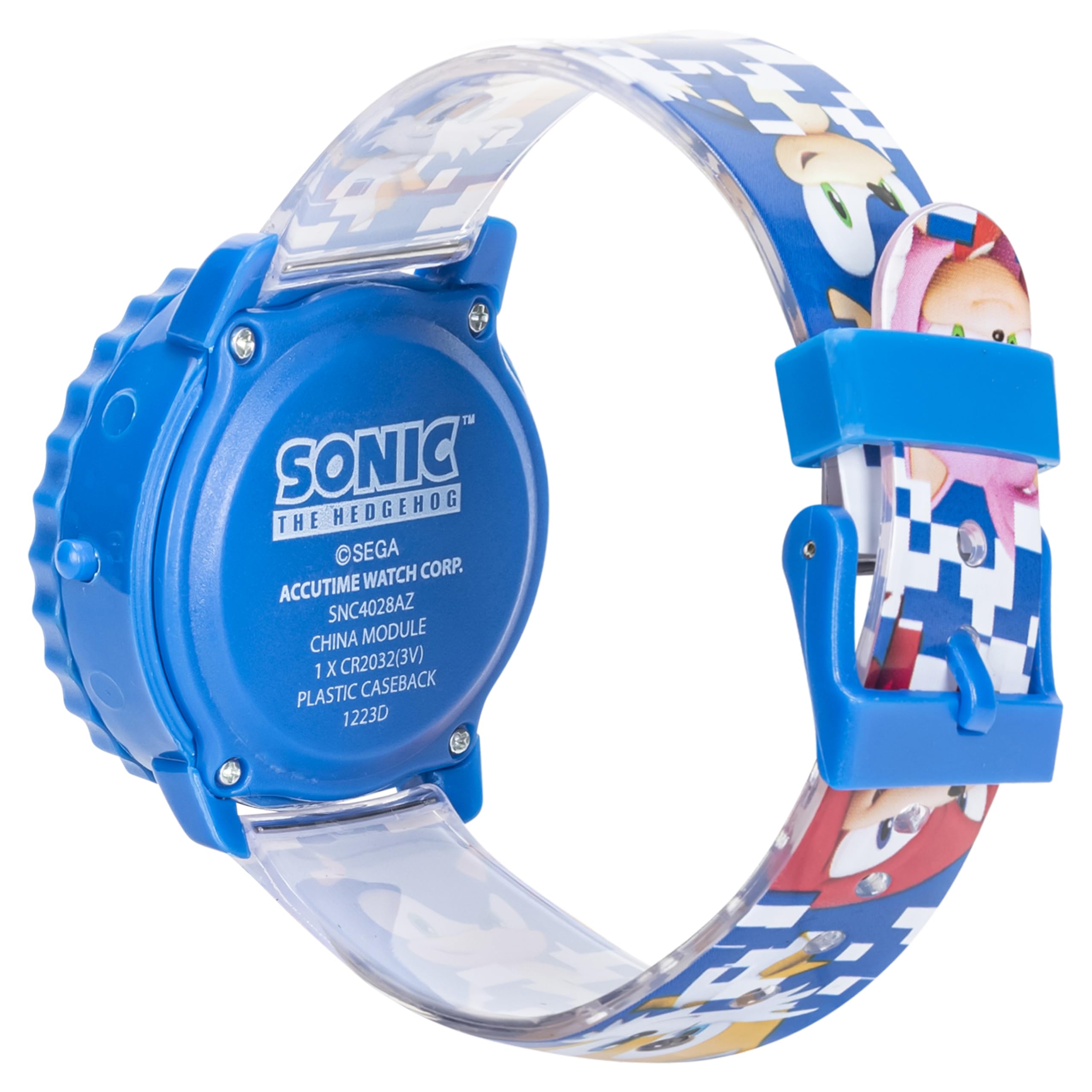 Sonic The Hedgehog Kids Digital Watch – Flashing LED Light-Up Display, Easy-to-Read Time, Adjustable Strap, and Sonic Character Design – Fits Wrists from 5.5" to 8"