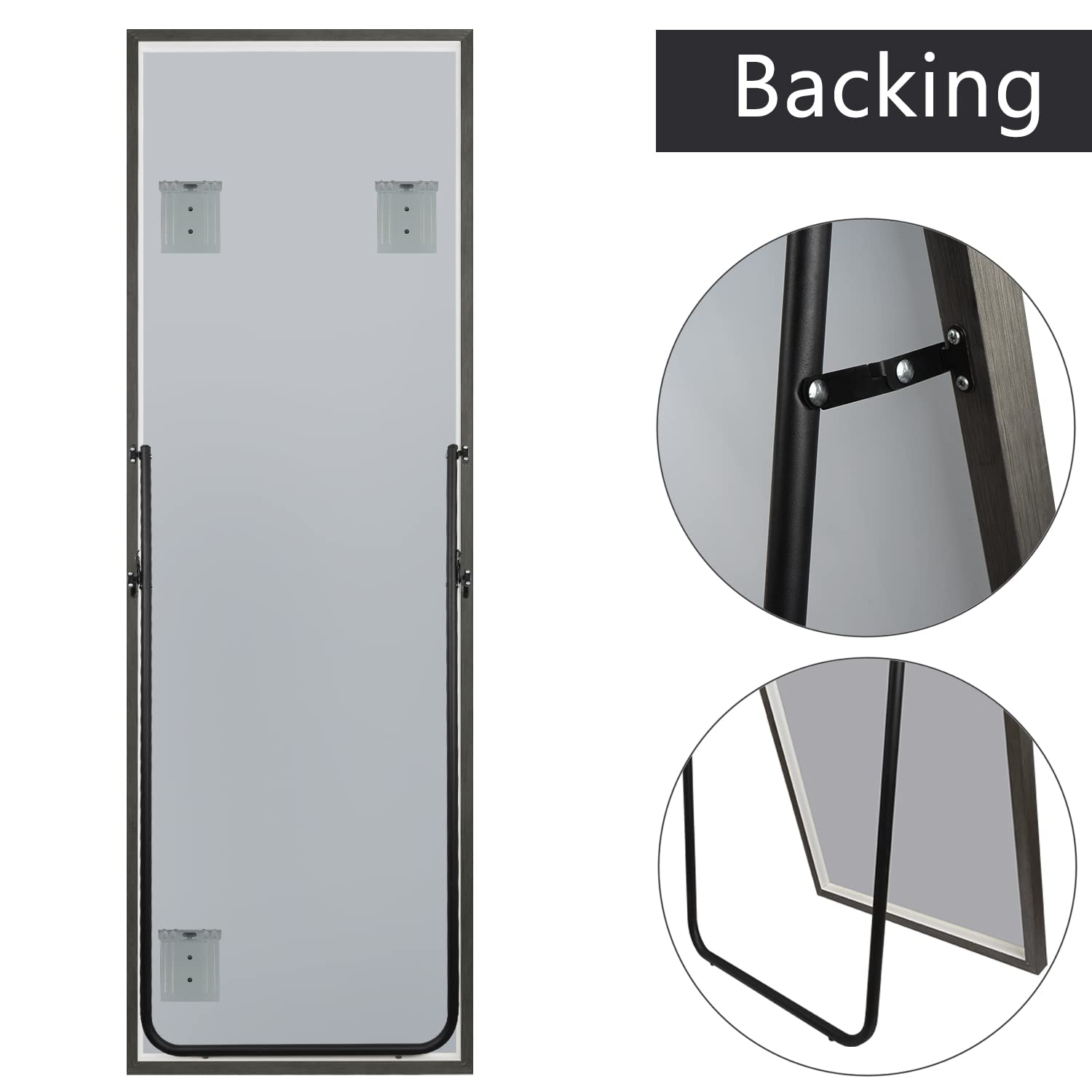 H&A 65"x22" Full Length Mirror Full Body Mirror Bedroom Floor Standing or Hanging