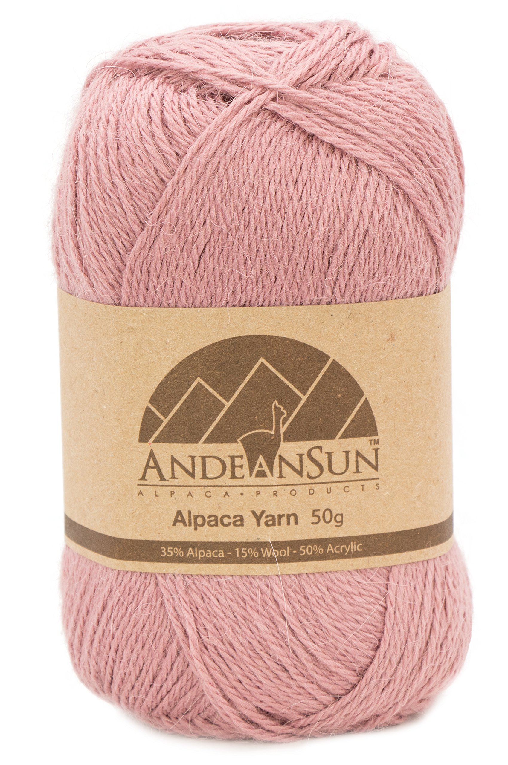 (3 Small Gorgeous Skeins) Alpaca Yarn Blend Umayo [657 Yards Total], #2 Fingering (Pink Mauve)