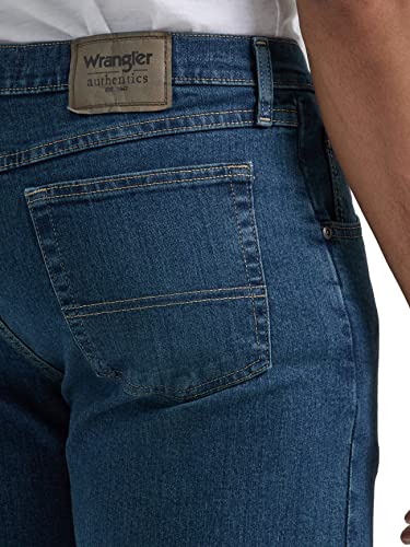 Wrangler Authentics Men's Classic 5-Pocket Relaxed Fit Flex Jean Military Blue Flex 58W x 30L
