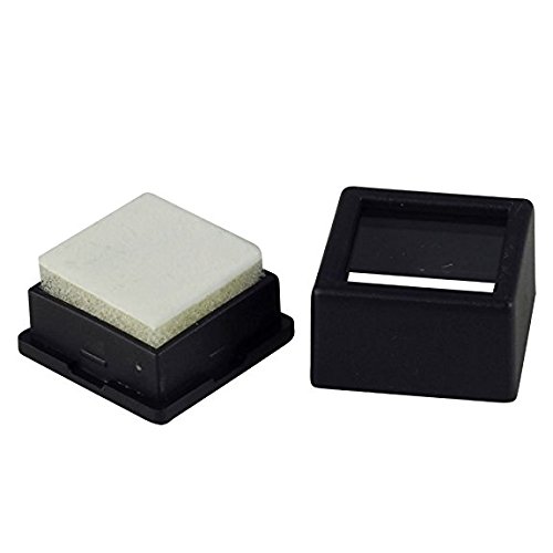 12 Gem Jars - Black Square Glass Top with 2-Sided Foam Insert Gemstones Jewelry Display