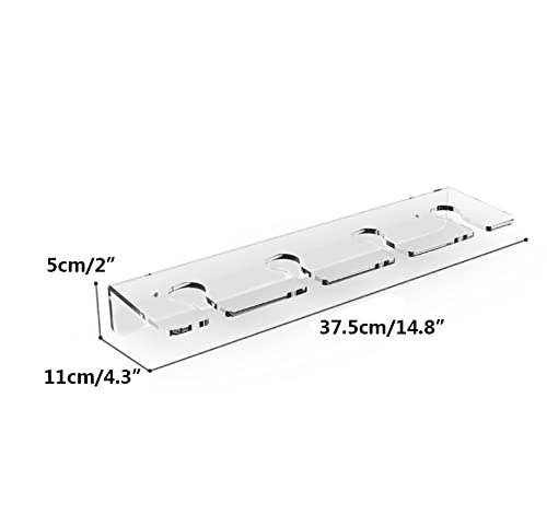 Wine Glass Holder, Wall-Mounted Acrylic Wine Glass Holder, Tableware Under The Cabinet, Wine Glass Holder and Glasses Storage Rack, Kitchen Cabinet Storage Rack (Transparent 2 Pieces)