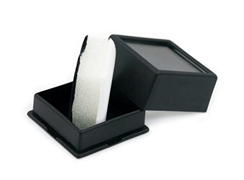 12 Gem Jars - Black Square Glass Top with 2-Sided Foam Insert Gemstones Jewelry Display
