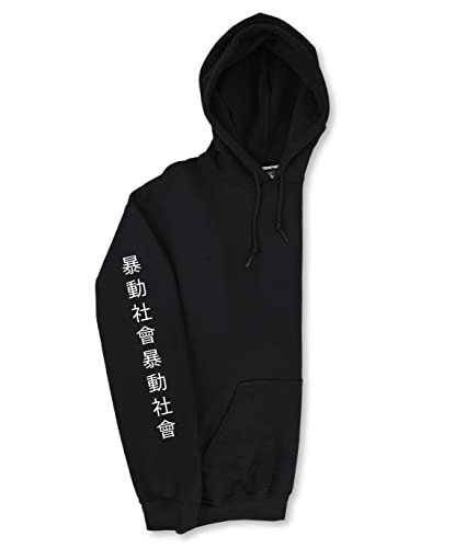 Riot Society Panda Rose Mens Graphic Pullover Hoodie Sweatshirt, Perfect Sweater for the Champion to Wear Into the AM - Black, Small