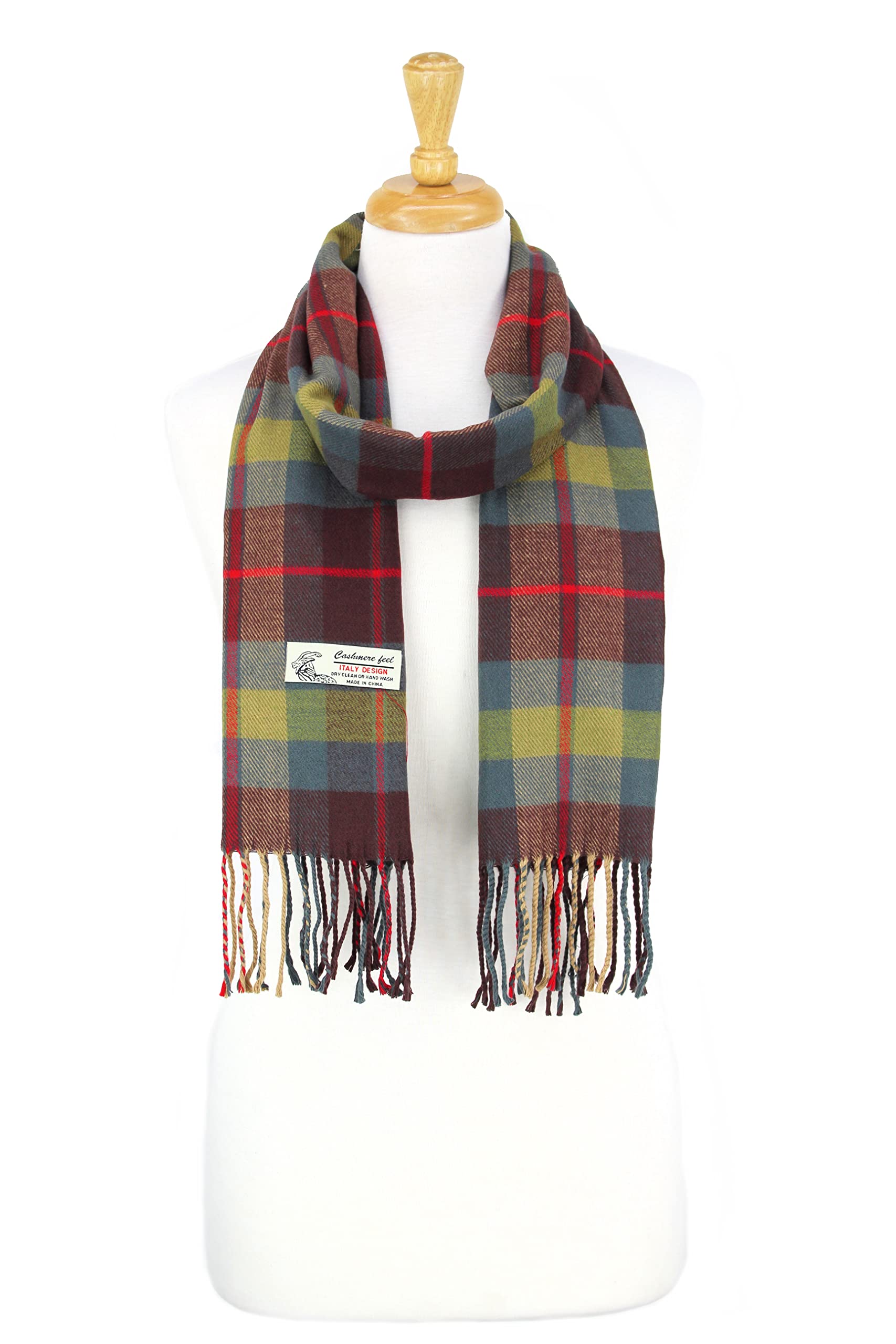 PASKMLNA Super Soft Luxurious Classic Cashmere Feel Winter Scarf (CM35 brown)