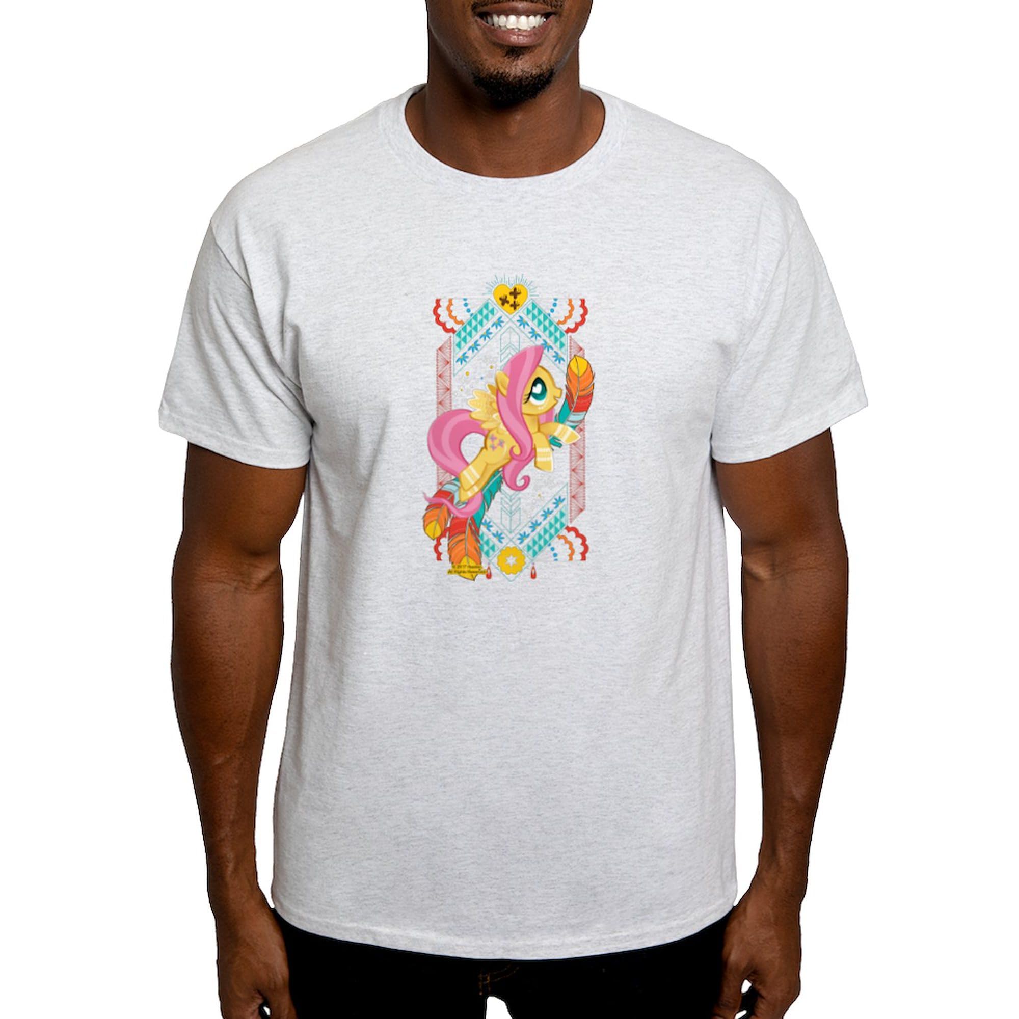 CafePress My Little Pony Fluttershy Feathers T Shirt Men's Traditional Fit Light Casual Tshirt Ash Gray