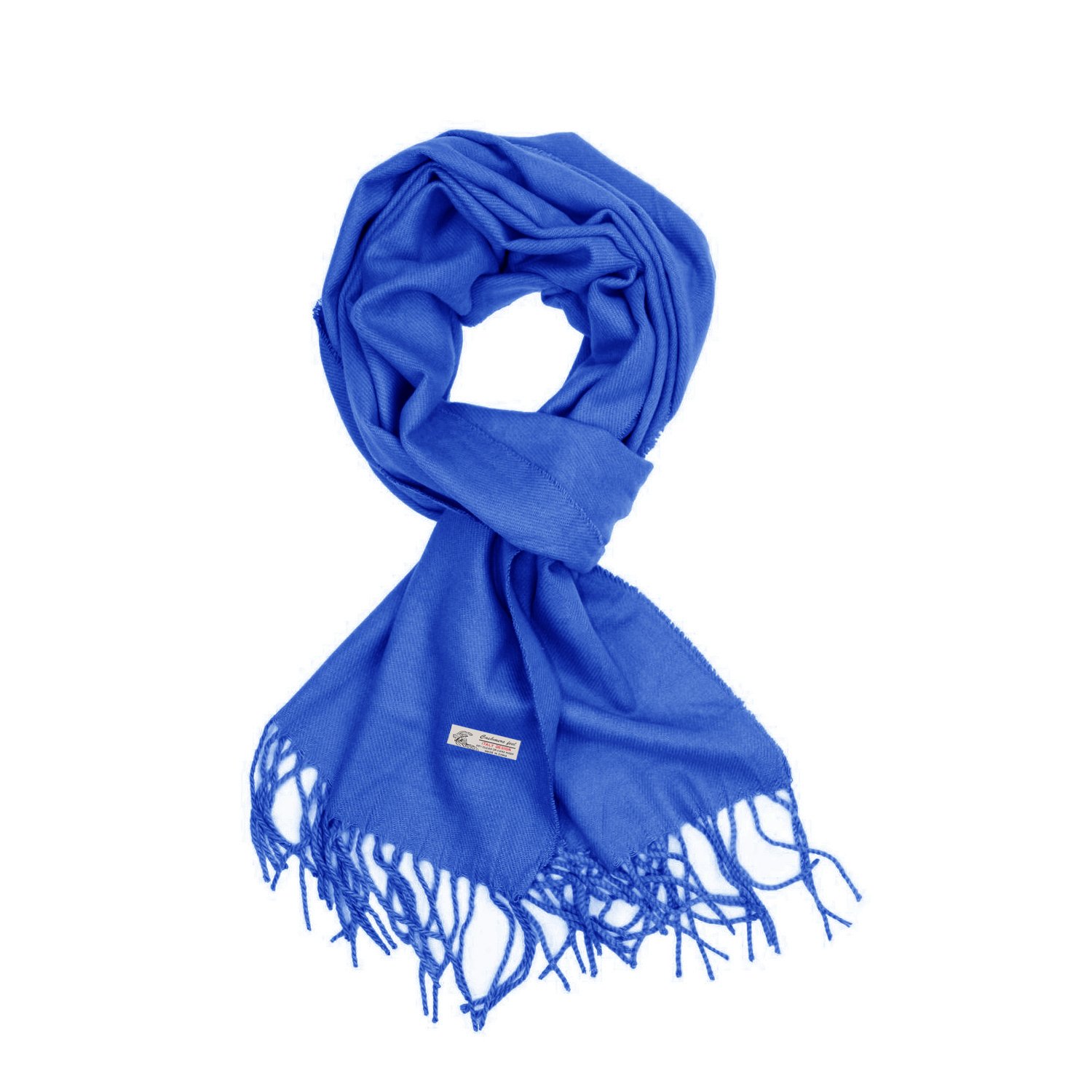TZ Promise Plain Solid Color Cashmere Feel Classic Soft Luxurious Winter Scarf For Men Women (Royal Blue)