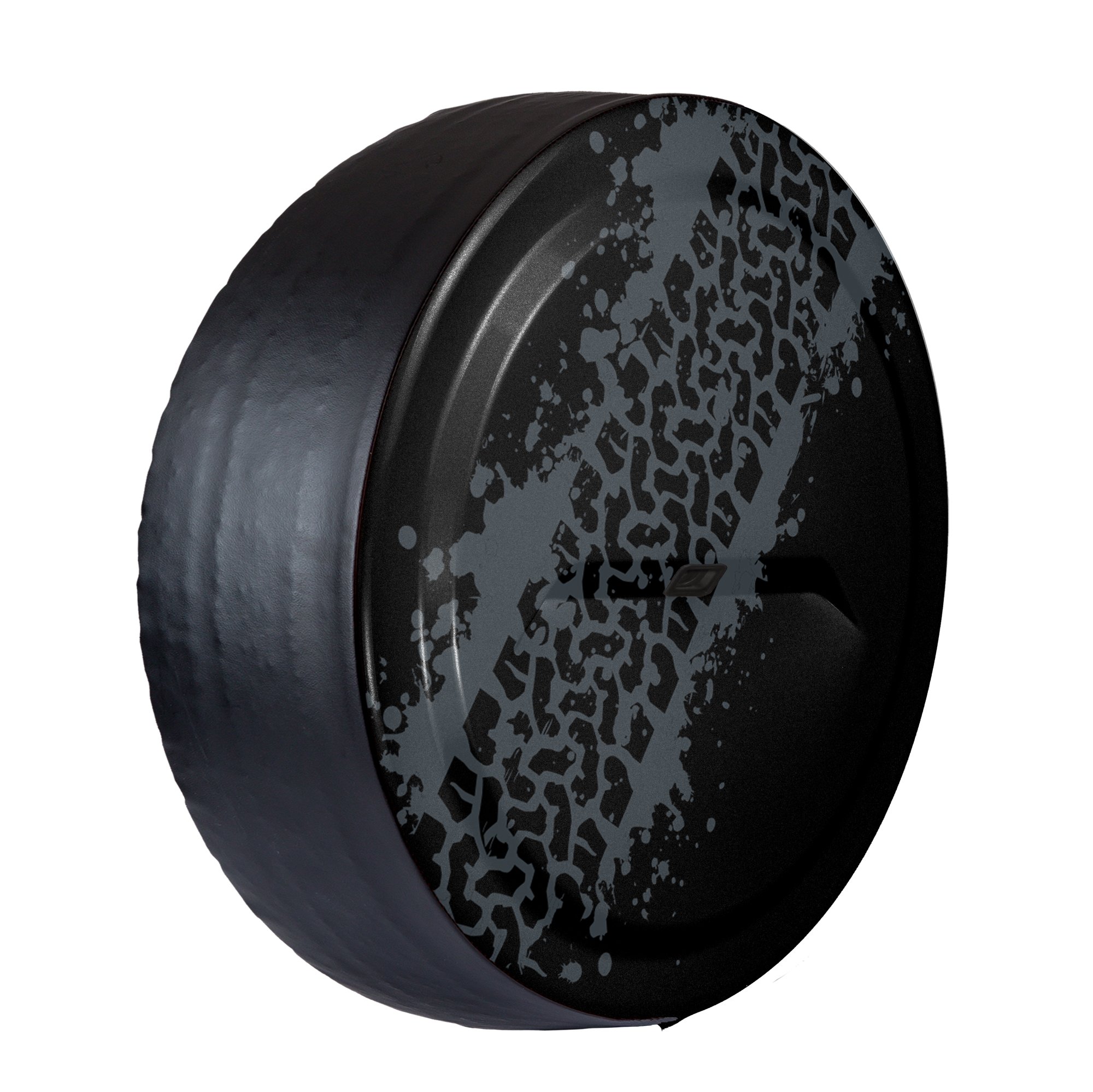 Boomerang Compatible with 2018 Jeep Wrangler JL - 32" Rigid Tire Cover - (Hard Plastic Face & Vinyl Band) - Mud Track