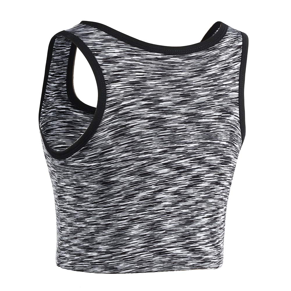JARAZIN Women Tomboy Elastic Band Colors Chest Binder Tank Top (X-Large, Light Grey)
