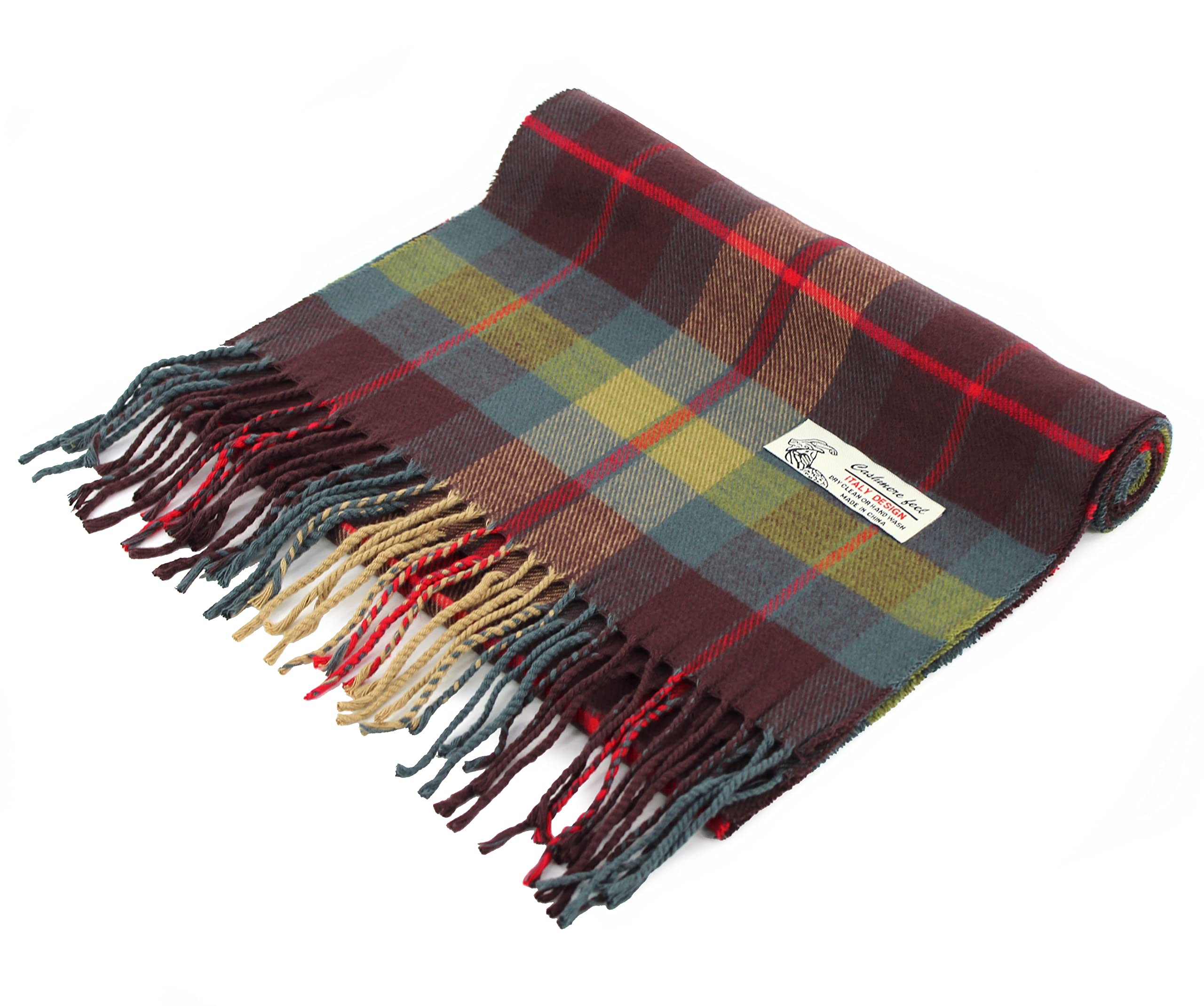 PASKMLNA Super Soft Luxurious Classic Cashmere Feel Winter Scarf (CM35 brown)