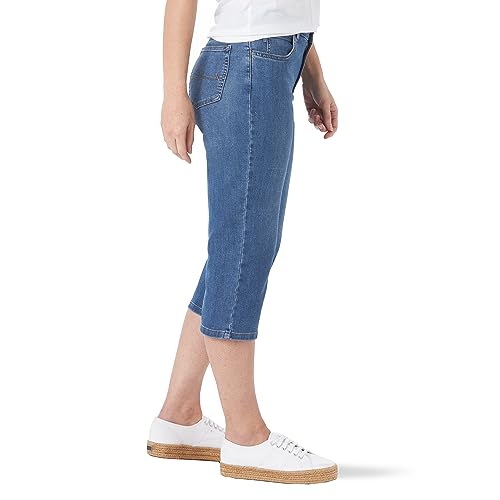 Lee Women's Relaxed Fit Capri Jean, Soar, 12 Petite
