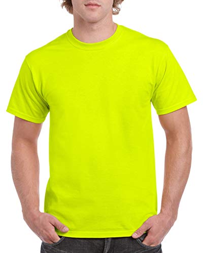 Gildan Blank T-Shirt - Unisex Style 5000 Adult Safety Green