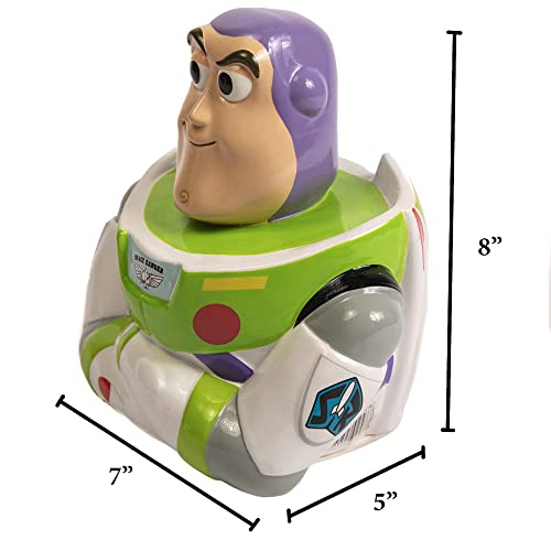 Toy Story Buzz Lightyear Piggy Bank for Kids, Large Coin Bank
