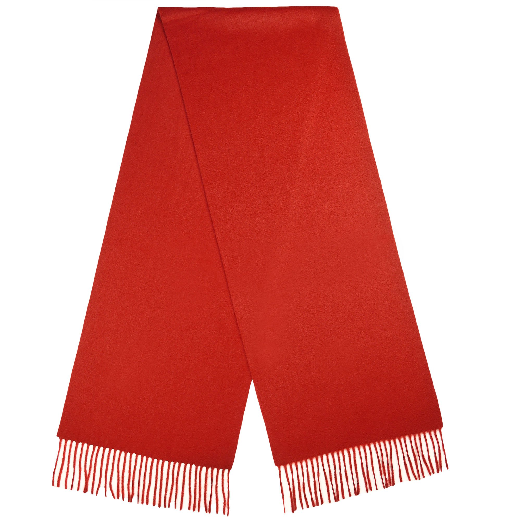 CANDOR AND CLASS Women's 100% Pure Cashmere Scarf, Solids, Plaids, Soft Cashmere Scarfs for Women and Men, Gift Box (Solid Red)