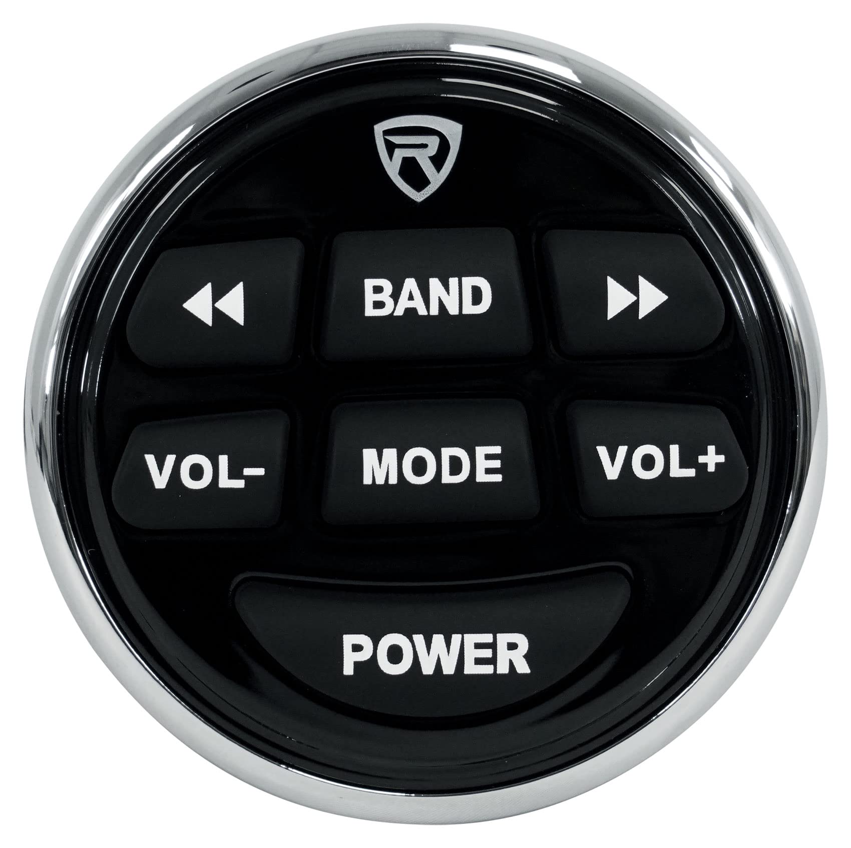 Rockville RGHR2 Marine Gauge Hole Receiver W Bluetooth USB, Radio + Wired Remote