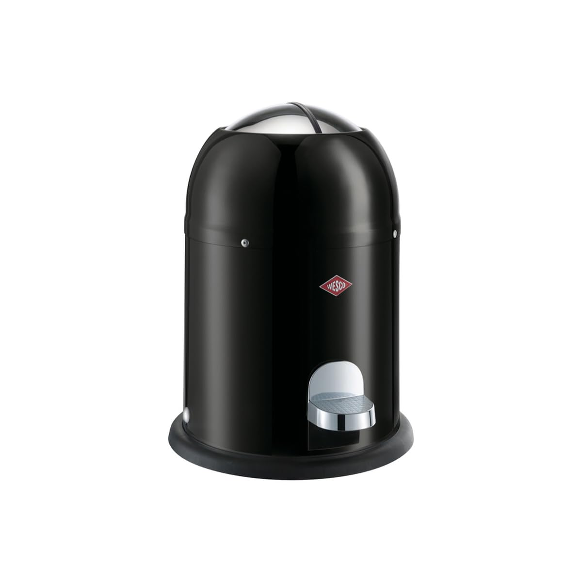 WESCO Waste Bin Mini Master 6 L Powder-Coated Sheet Steel, Black, 26,4x26,4x36 cm,
