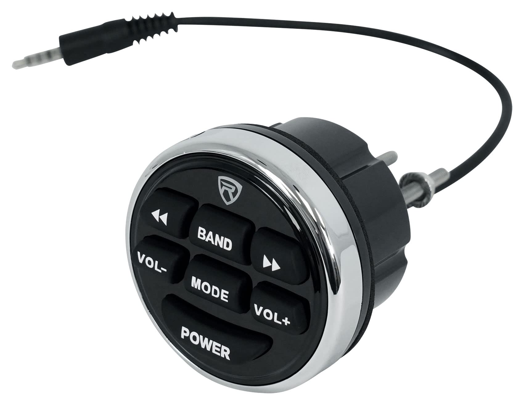 Rockville RGHR2 Marine Gauge Hole Receiver W Bluetooth USB, Radio + Wired Remote