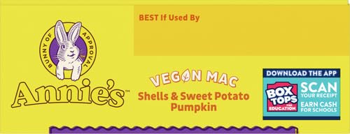 Annie's Organic Vegan Mac, Shells and Sweet Potato Pumpkin, 6 oz
