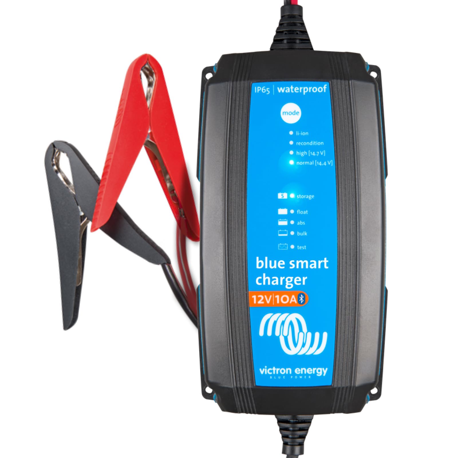Victron Energy Blue Smart IP65 Smart Car Battery Charger 12V 10A, Float & Trickle Charger and Desulfator for Motorcycle, ATV, RV, Lithium and Deep Cycle Batteries