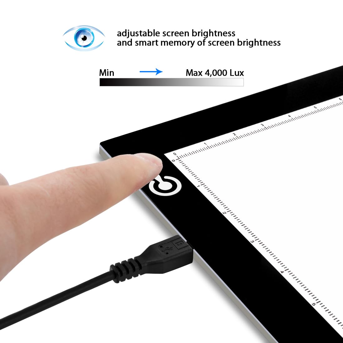 LitEnergy A4 Portable LED Light Box Trace, Light Pad USB Power LED Artcraft Tracing Light Table for Tattoo Transferring, Drawing, Sketching, Animation