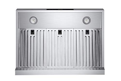 Hauslane | Chef Series 30” PS10 Under Cabinet Range Hood | PRO PERFORMANCE | Stainless Steel Electric Stove Ventilator | 3 Speed Exhaust Fan, Bright LED Lights & Delay Auto Shut-Off