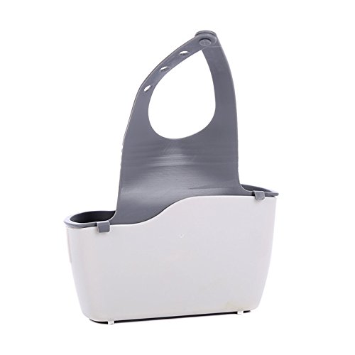Double Layer Sink Hanging Pouch Kitchen Drainer Organizer Storage Holders Bathroom Storage Shelf Soap Holders Racks Eco-friendly Storage Basket (1, Beige)