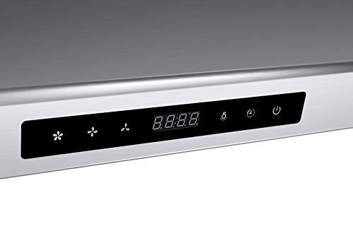 Hauslane | Chef Series 30” PS10 Under Cabinet Range Hood | PRO PERFORMANCE | Stainless Steel Electric Stove Ventilator | 3 Speed Exhaust Fan, Bright LED Lights & Delay Auto Shut-Off