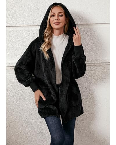 LookbookStore Women's Plus Size Hoodie, B Black