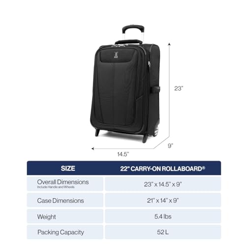 Travelpro Maxlite 5 Softside Expandable Upright 2 Wheel Carry on Luggage, Lightweight Suitcase, Men and Women, Dusty Rose Pink, Carry On 22-Inch