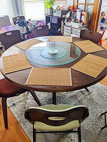 Lazy Susan Glass Turntable, Large Tabletop Rotating Tray, Transparent Round Rotating Serving Plate For Kitchen Dining Table 20/24/27/32/34/36/40/44/47 Inch Thick: 8mm (Size : 80cm/32Inch)