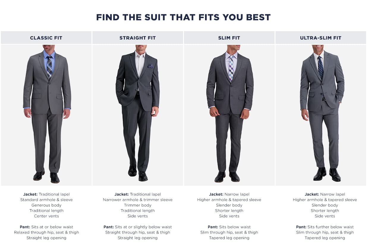 Haggar mens Active Series Stretch Slim Fit Separates Business Suit Jacket, Black, 36 US