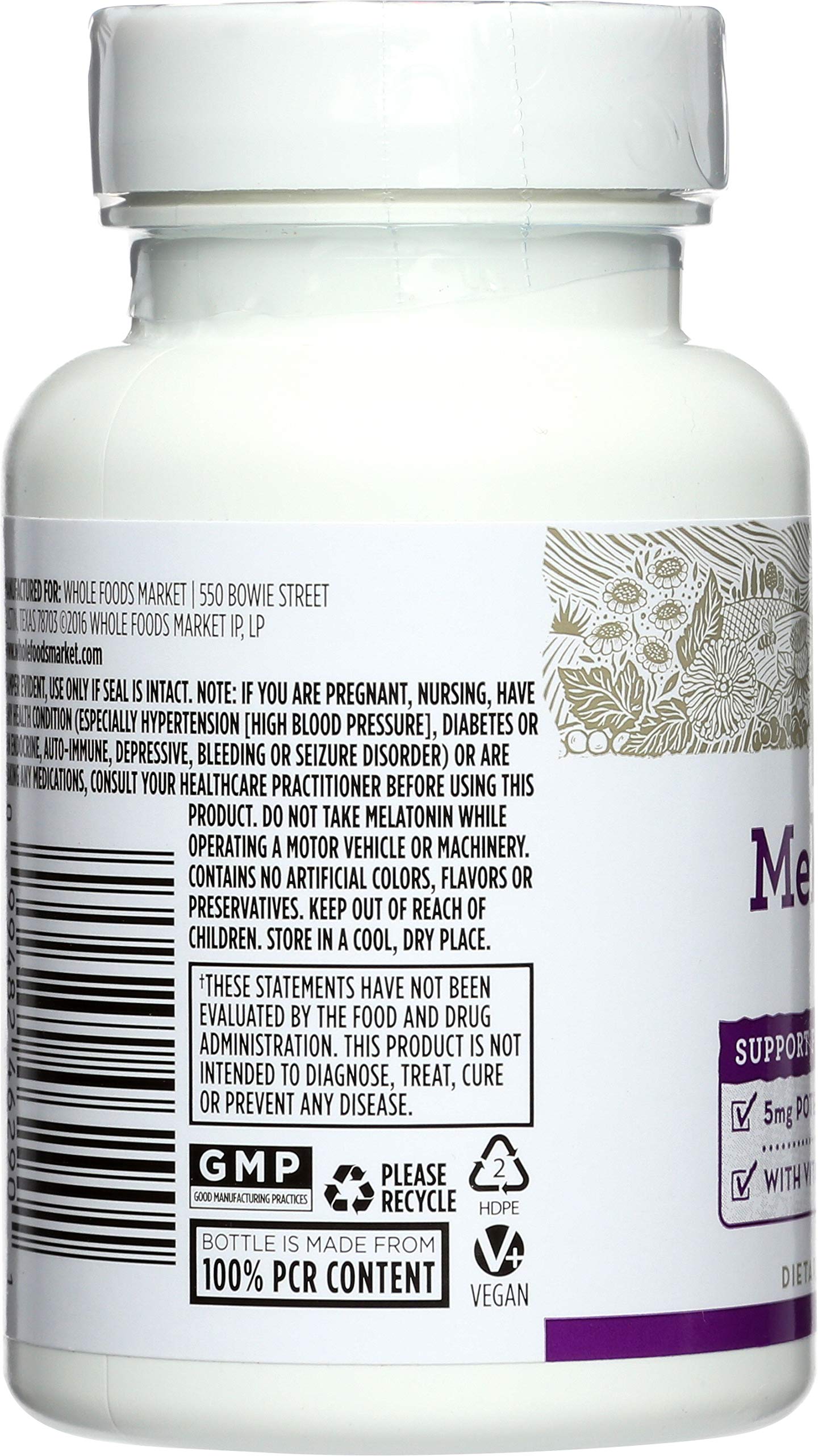 365 by Whole Foods Market, Melatonin 5Mg, 60 Count