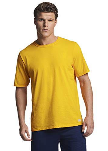 Russell Athletic Men's Essential Short Sleeve Tee Shirt, Gold, 3XL