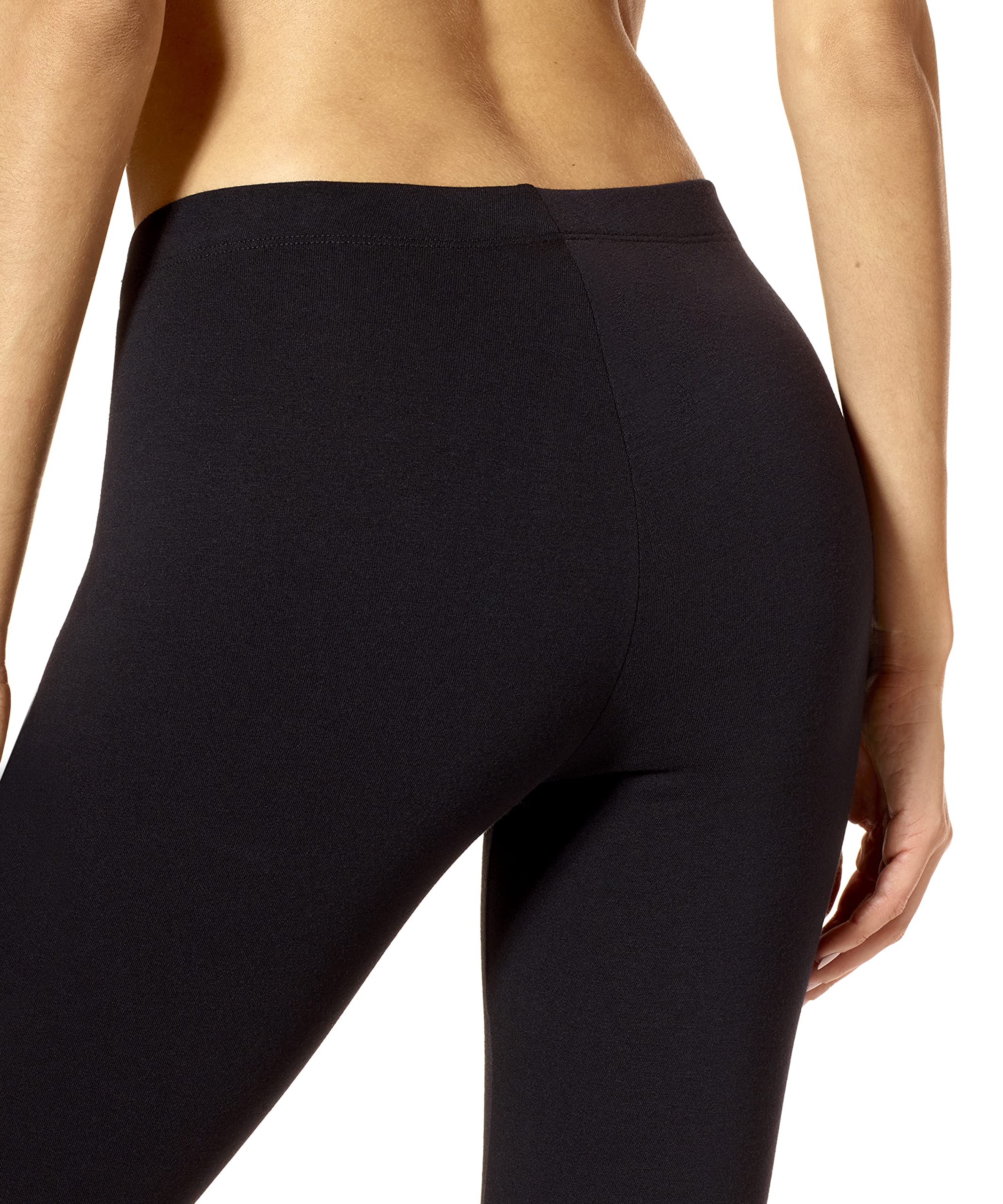 No Nonsense Women's Leggings - Soft Cotton Feel, Comfortable & Perfect for Layering, Gentle Elastic Waistband, Black, 2X