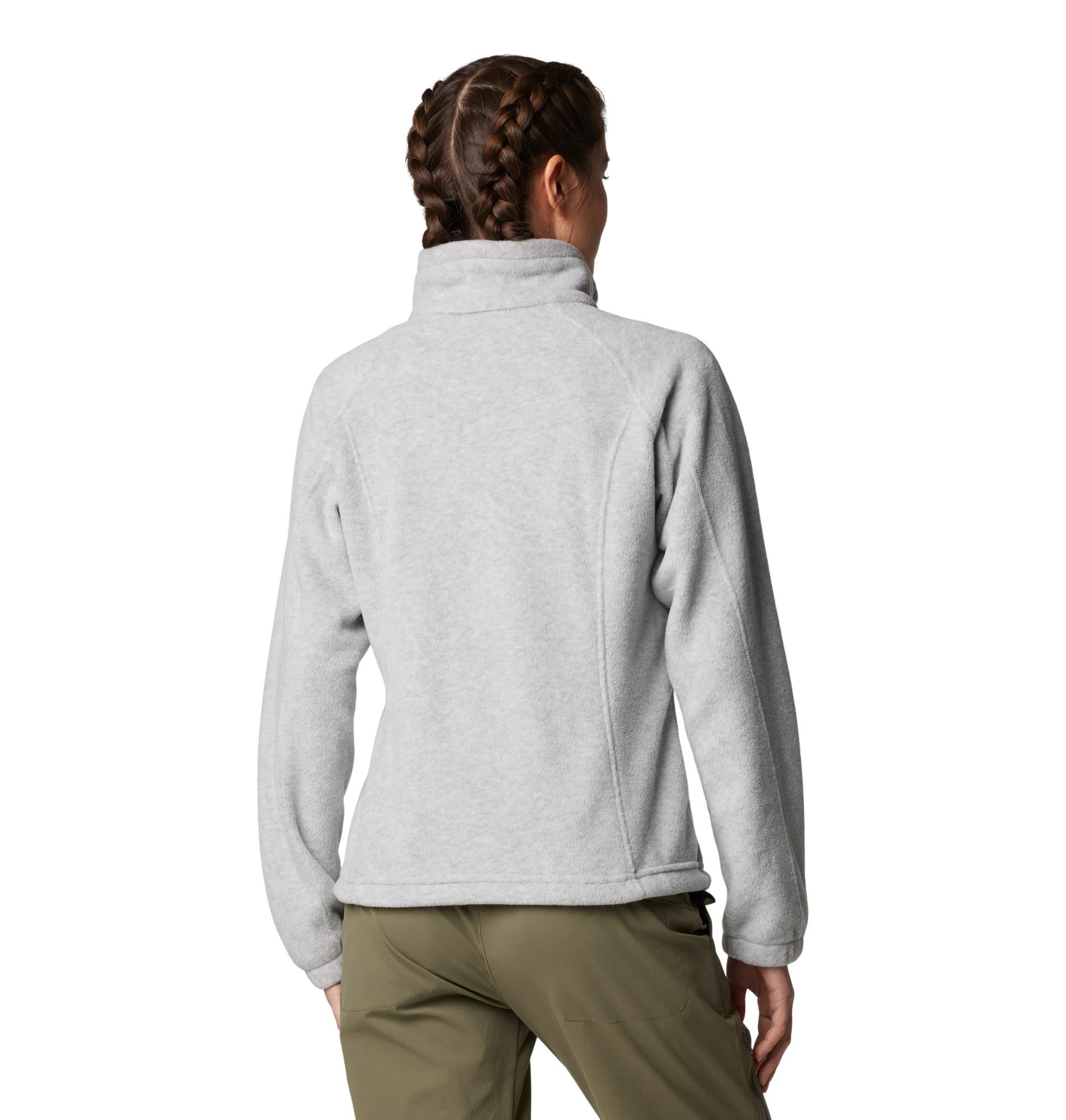 Columbia Womens Benton Springs Full Zip Fleece Jacket, Cirrus Grey Heather, Medium