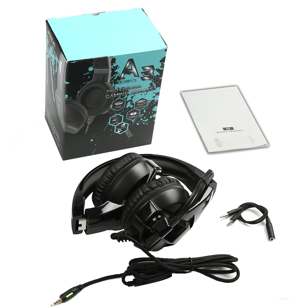 Ceppekyy Gaming Headset for Xbox One,PS4,PC,Noise Cancelling Over Ear Headphones with Mic&Stereo Surround Sound for Laptop Mac Nintendo Switch Games