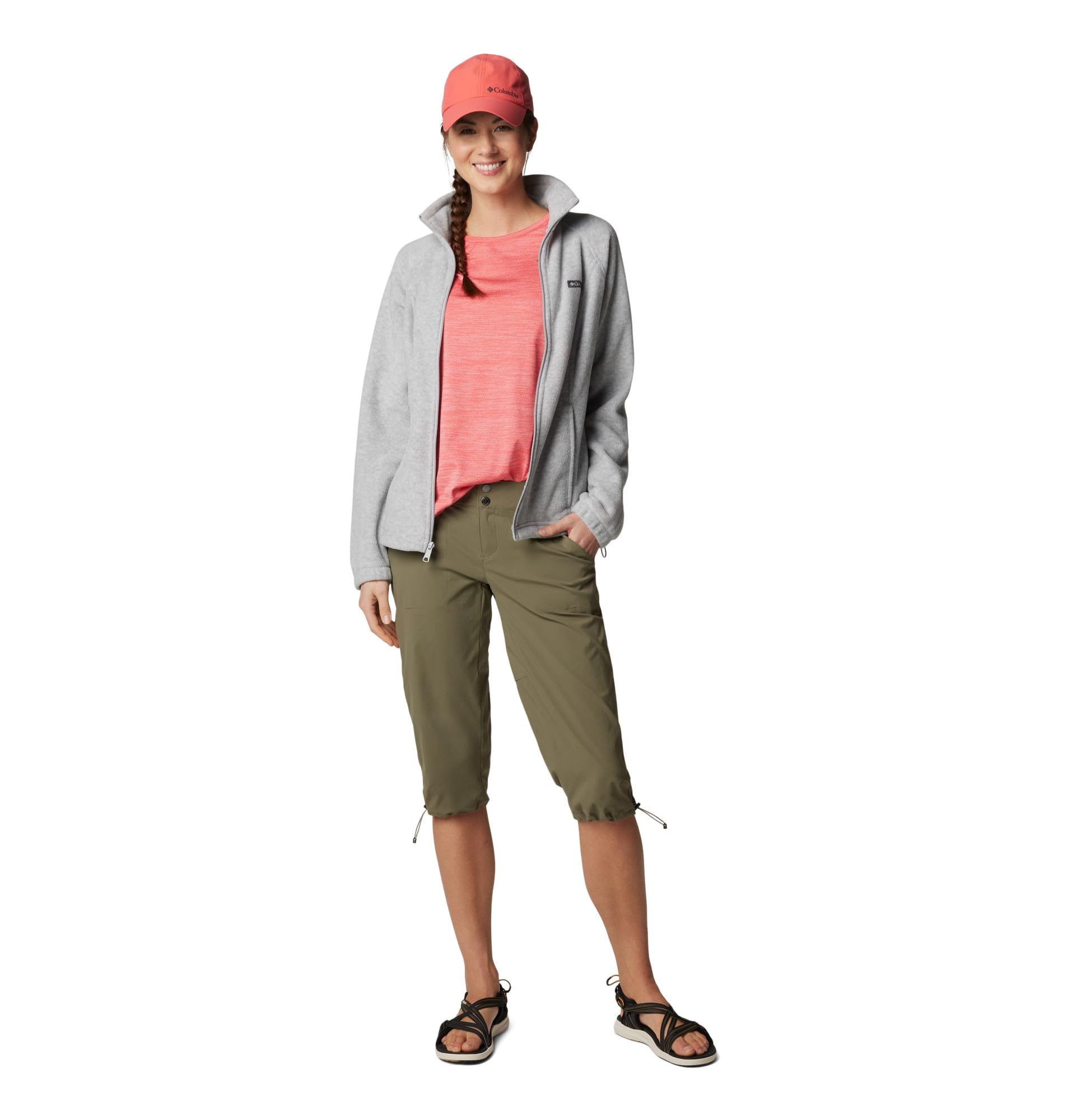 Columbia Womens Benton Springs Full Zip Fleece Jacket, Cirrus Grey Heather, Medium