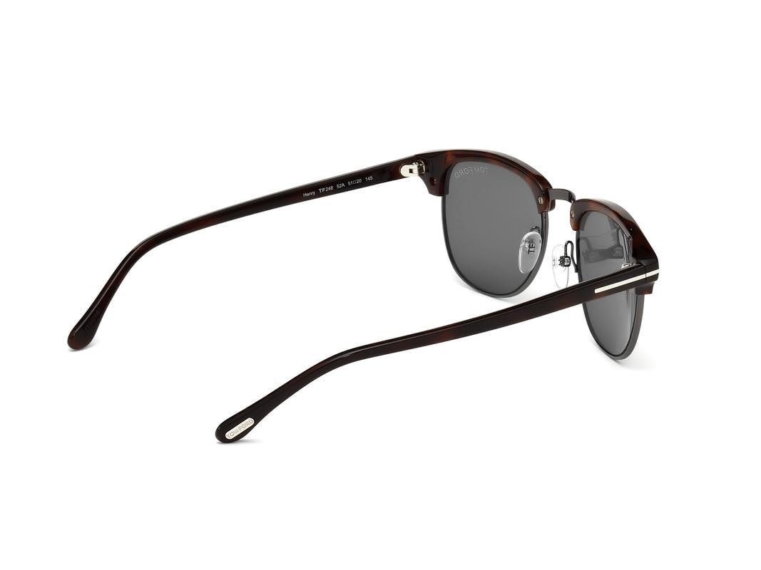 Sunglasses Tom Ford FT 0248 Henry 52A Gunmetal, Dark Havana/Smoke Lenses