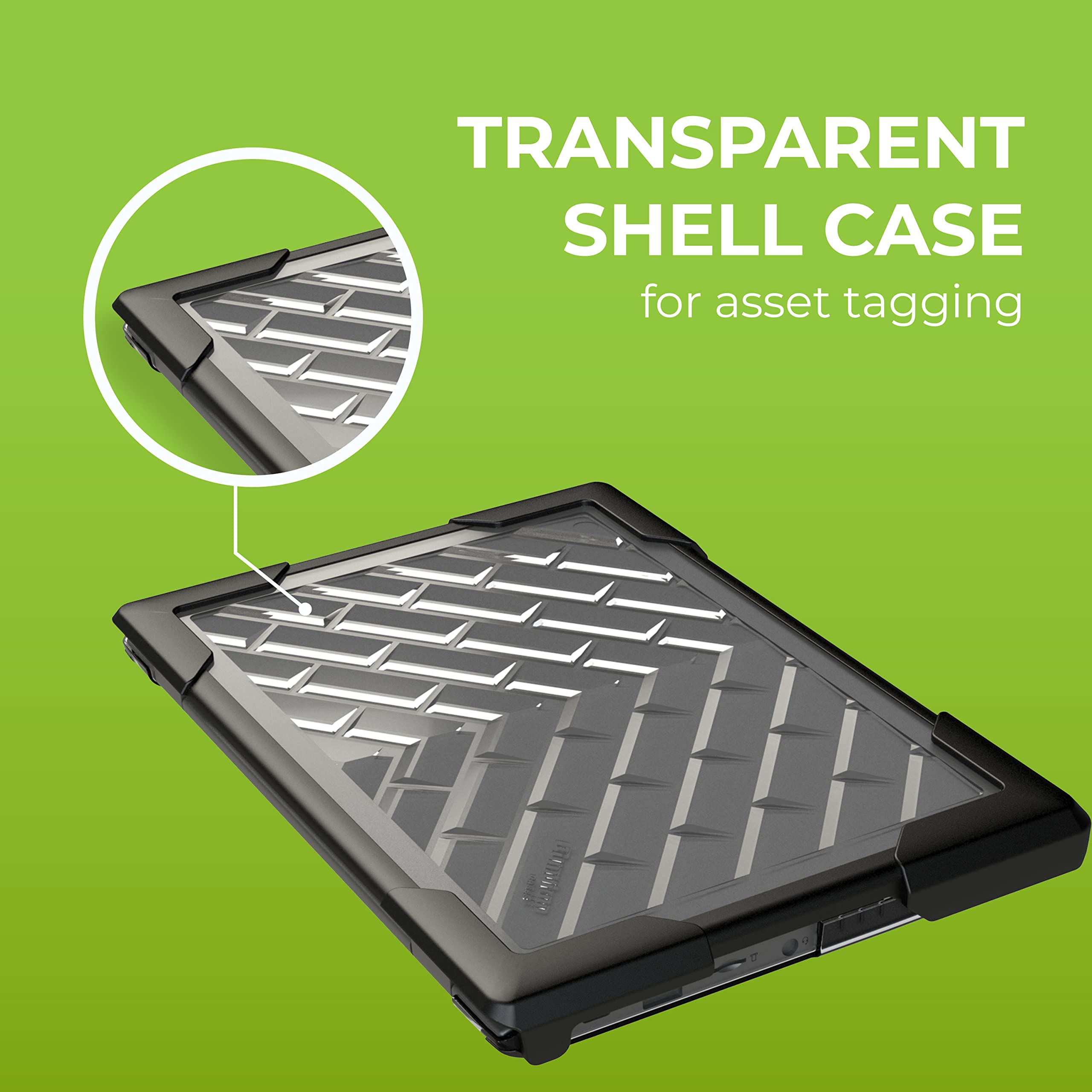 Gumdrop SlimTech Laptop Case Fits Lenovo 100e Chromebook 1st | 2nd Gen Designed for K-12 Students Teachers and Classrooms – Drop Tested Rugged Shockproof Bumpers for Reliable Device Protection – Black