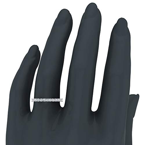 Wedding Rings Diamond Ring 18K White Gold Anniversary 0.50 carat tw (G,VS) (RS 7.5)