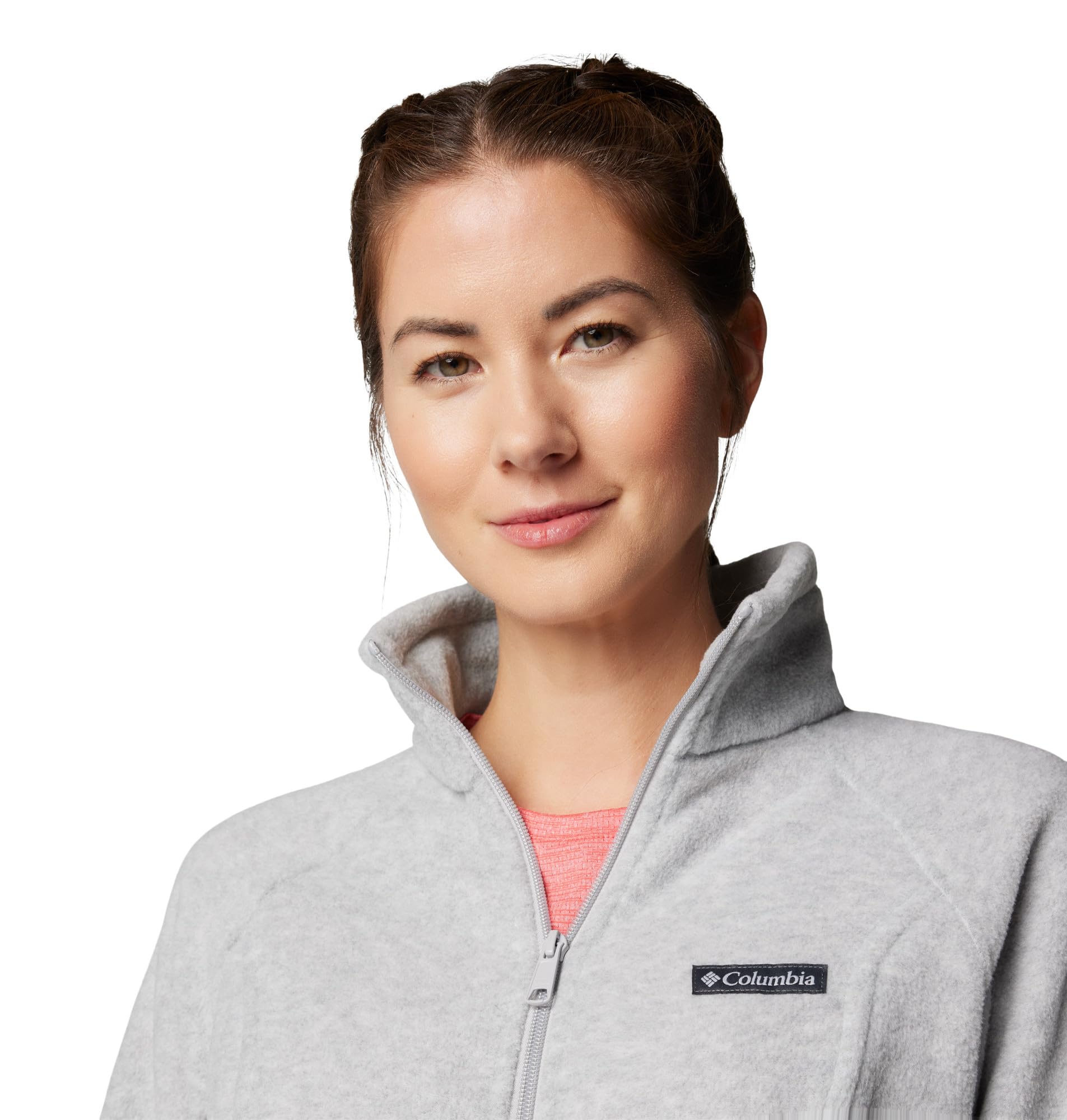 Columbia Womens Benton Springs Full Zip Fleece Jacket, Cirrus Grey Heather, Medium