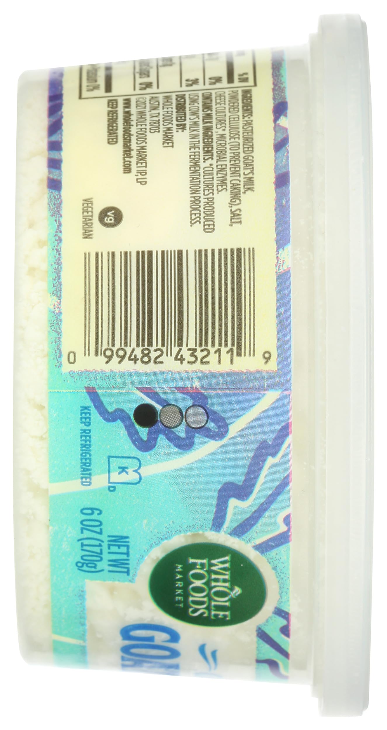 Whole Foods Market, Goat Cheese Crumbles, 6 Ounce