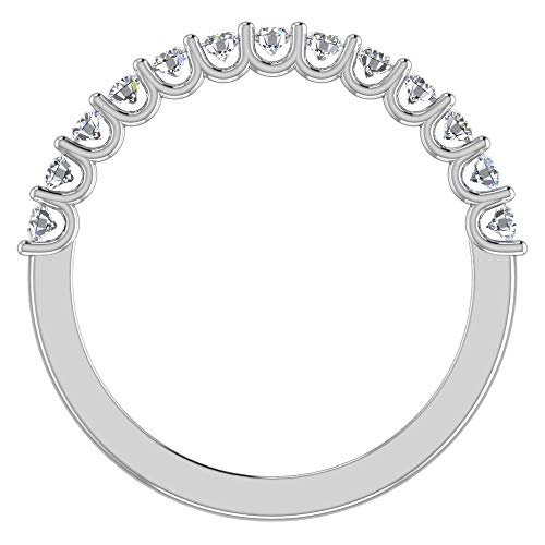Wedding Rings Diamond Ring 18K White Gold Anniversary 0.50 carat tw (G,VS) (RS 7.5)