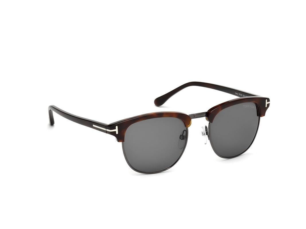 Sunglasses Tom Ford FT 0248 Henry 52A Gunmetal, Dark Havana/Smoke Lenses