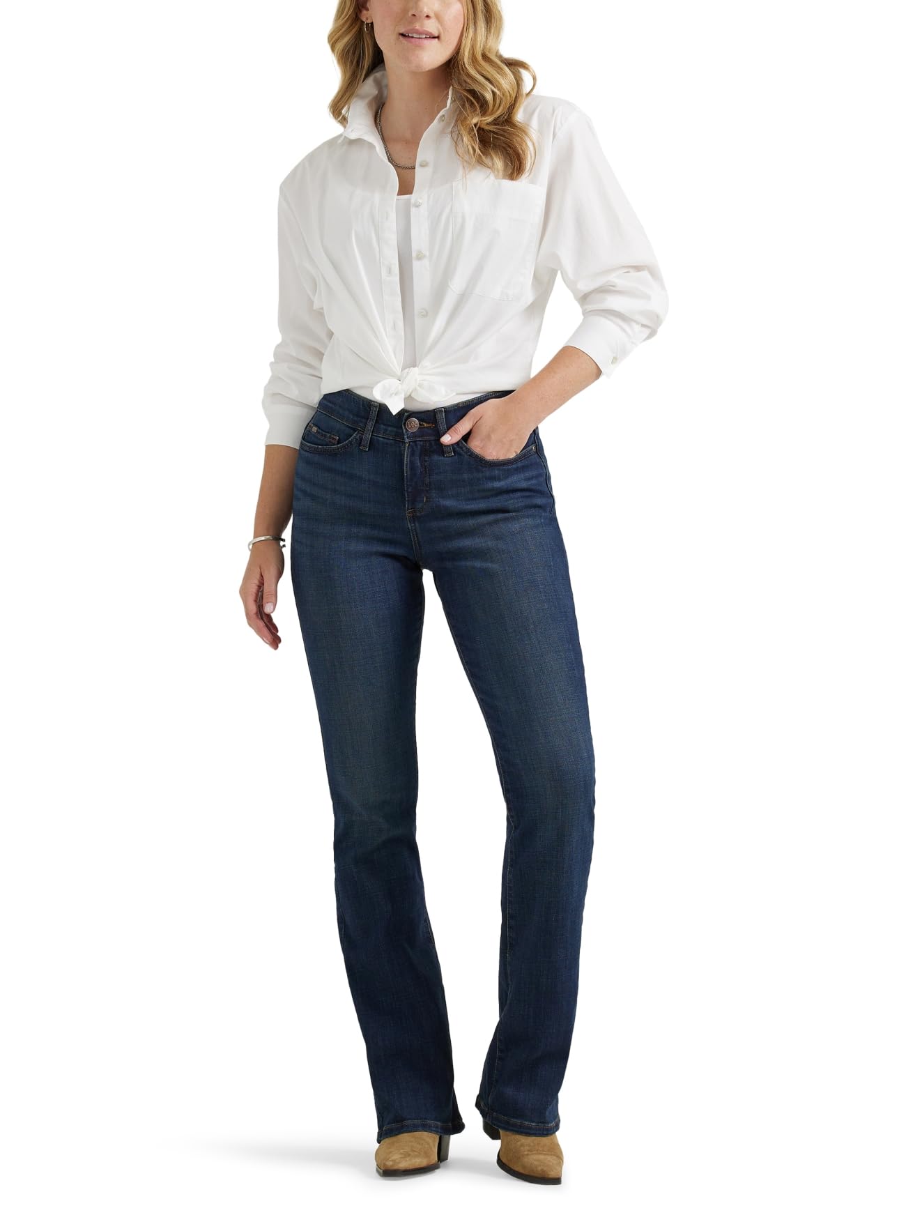 Lee Women's Ultra Lux Comfort with Flex Motion Bootcut Jean Renegade 12 Short