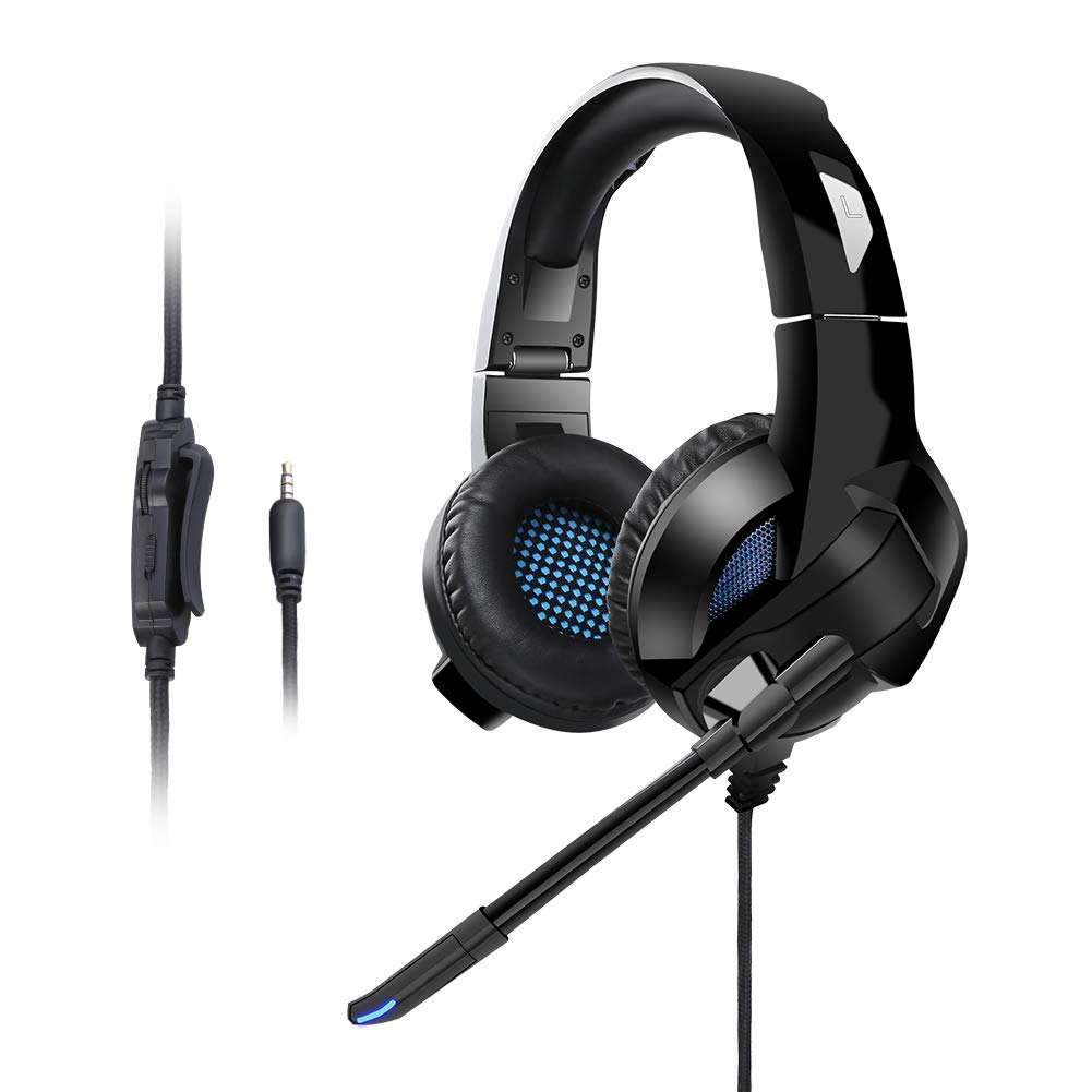 Ceppekyy Gaming Headset for Xbox One,PS4,PC,Noise Cancelling Over Ear Headphones with Mic&Stereo Surround Sound for Laptop Mac Nintendo Switch Games